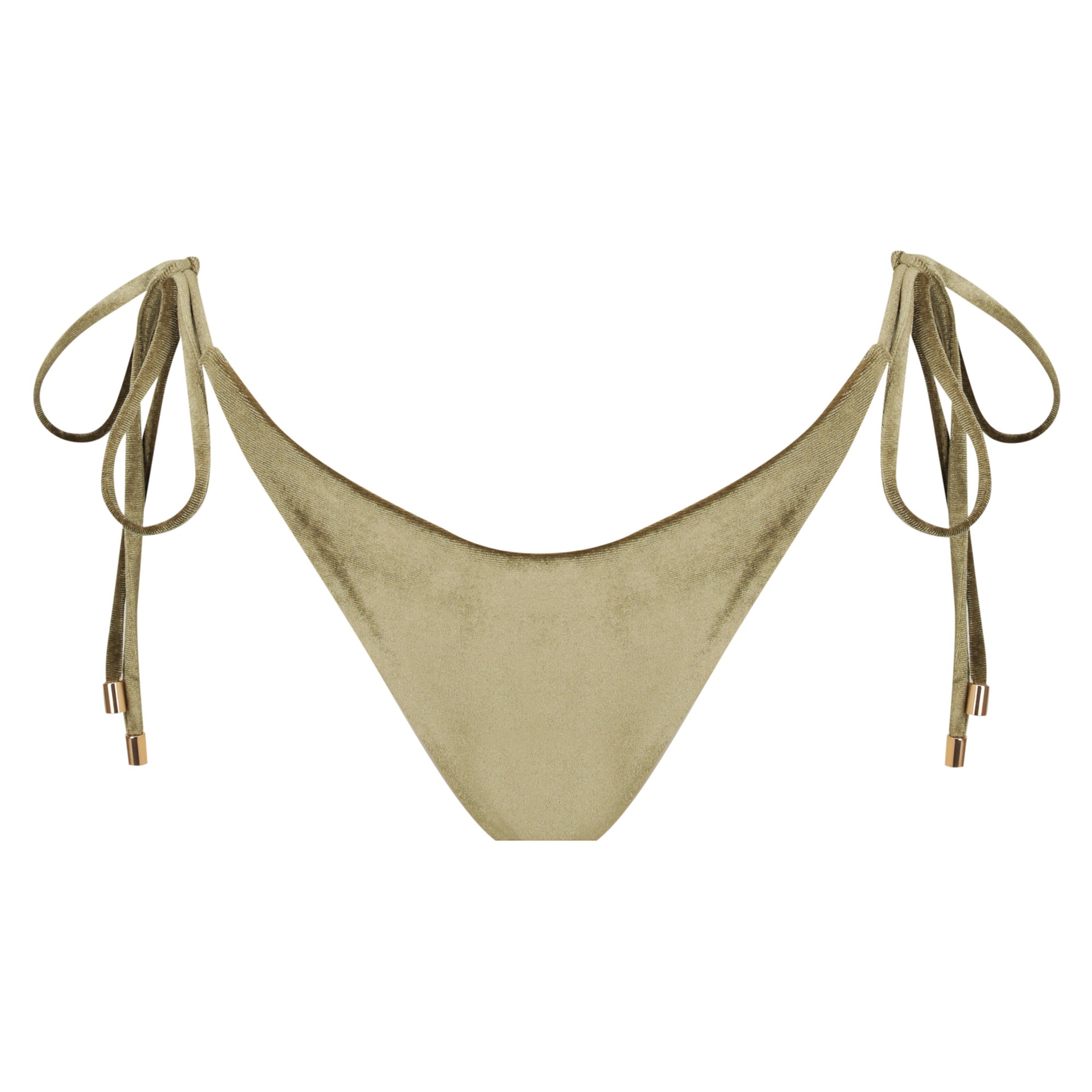 Thin Tie Side Bikini Bottom-Velvet Green – Escape to Paradise