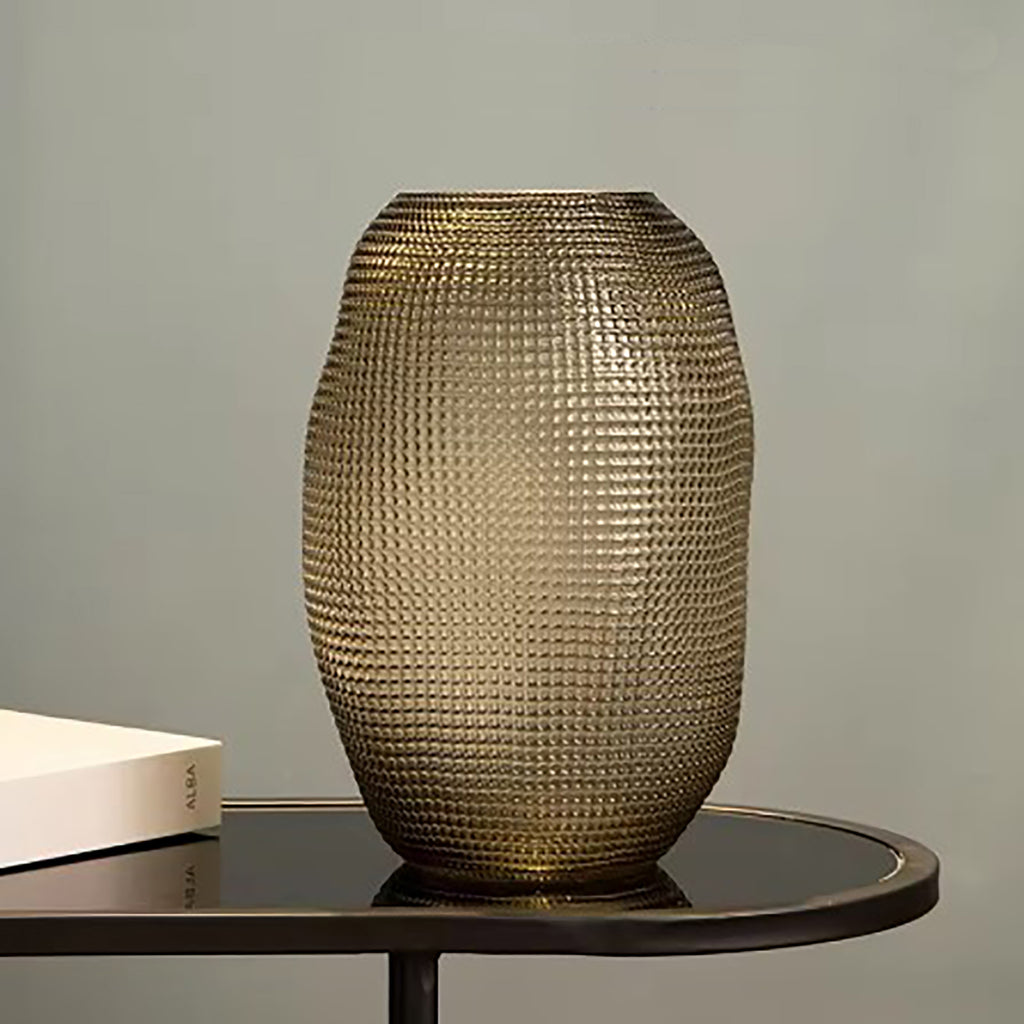 Embossed Glass Vase-Large-Coffee – Escape to Paradise